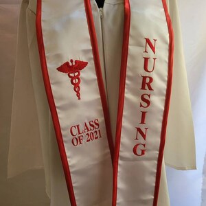 1 Custom Graduation Stole, A Custom Embroidered Satin Stole ...