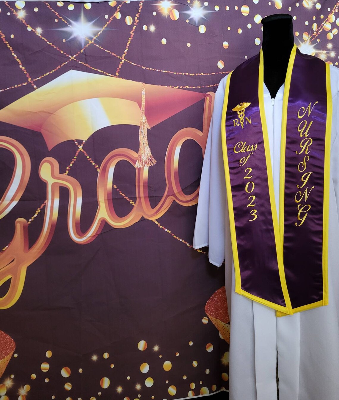 1 Custom Graduation Stole A Custom Embroidered Satin Stole - Etsy