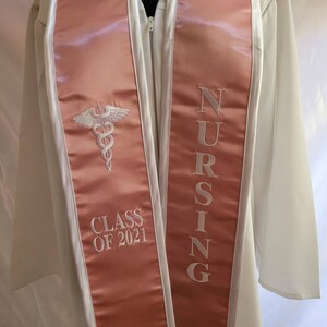 1 Custom Graduation Stole, A Custom Embroidered Satin Stole ...