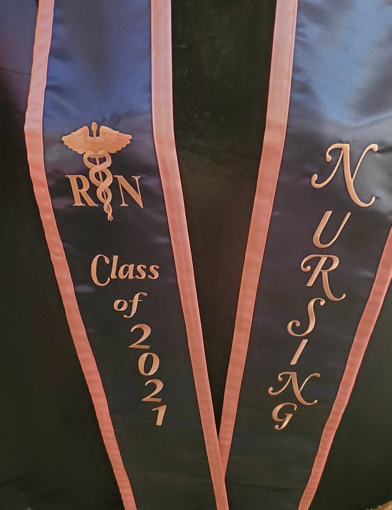 1 Custom Graduation Stole, A Custom Embroidered Satin Stole ...