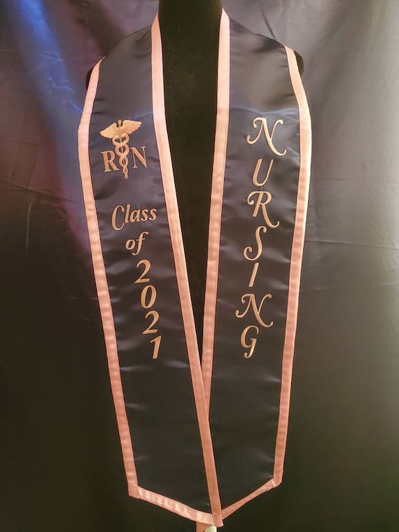 1 Custom Graduation Stole A Custom Embroidered Satin Stole - Etsy