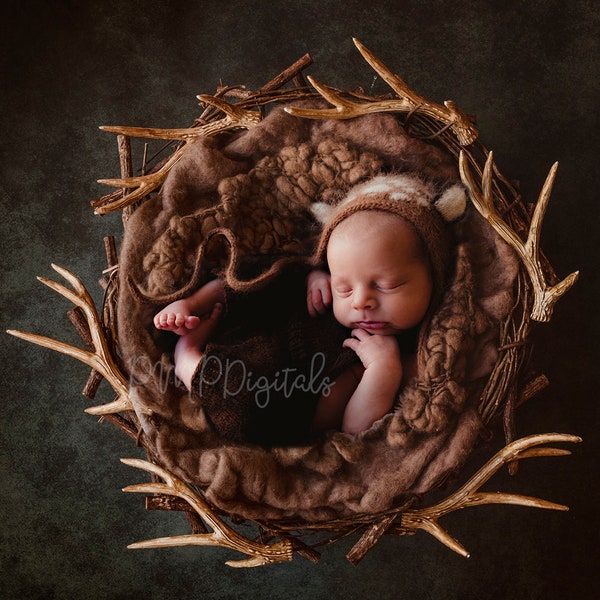 Hunting Newborn Digital Background - Etsy