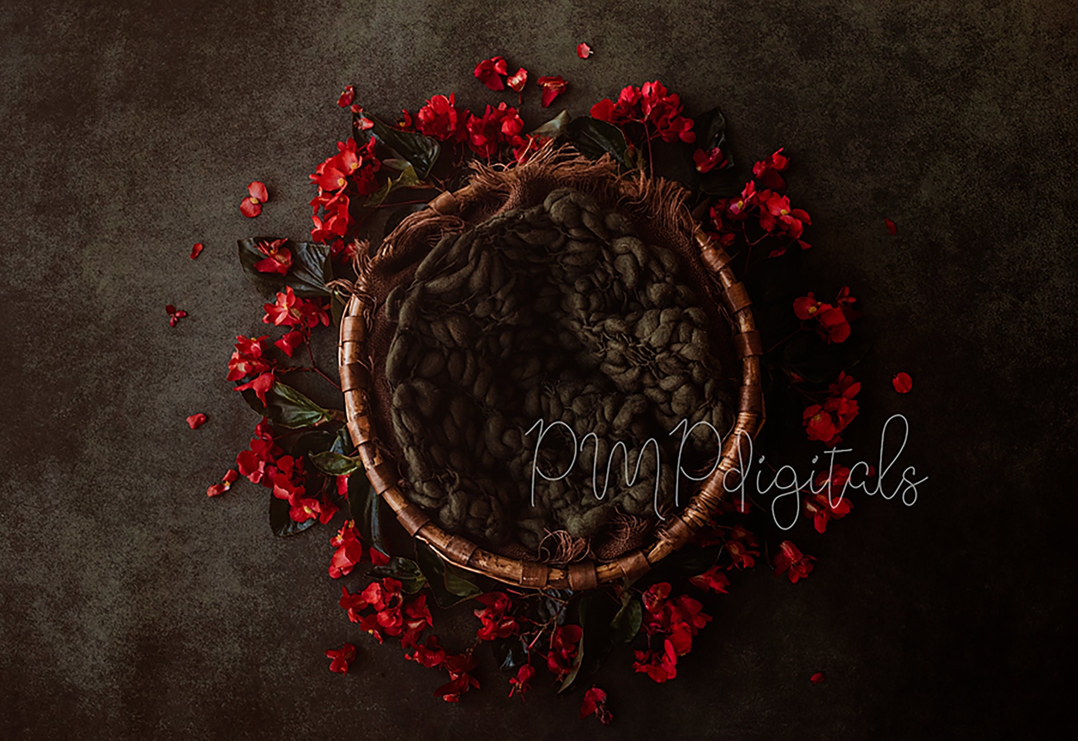 Digital Download Newborn, Red Flower Digital, Digital Background ...