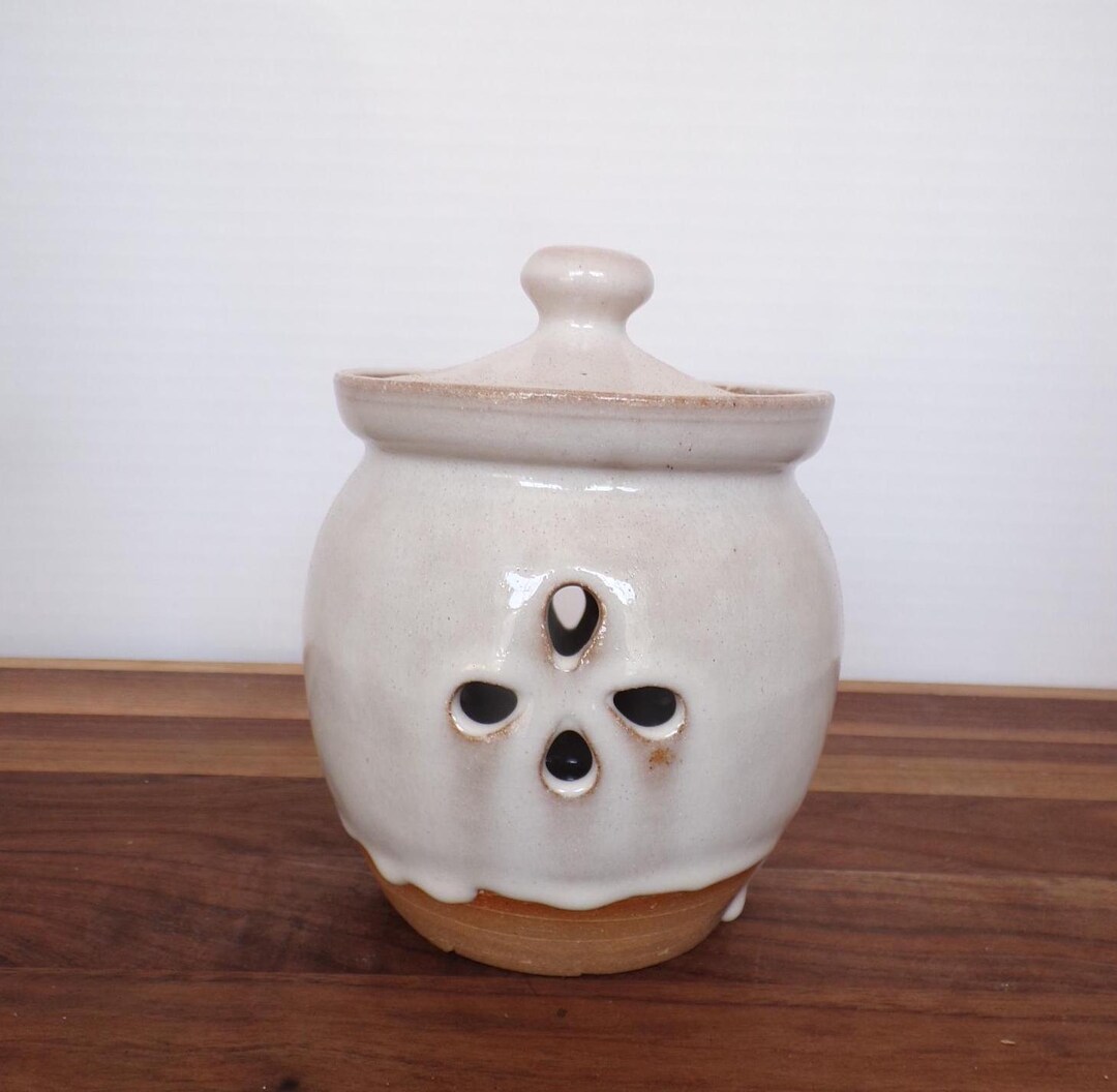 Hand Thrown Garlic Keeper by Black Rock Falls Pottery, Pottery Garlic ...