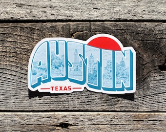 Austin Texas Vinyl Sticker - Etsy
