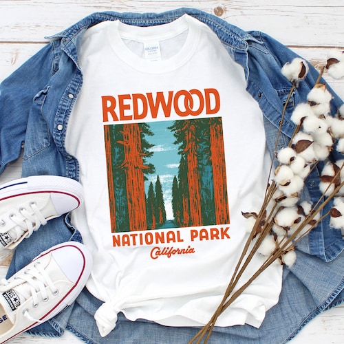 Vintage Redwood National Park California Gold Unisex T-shirt | Etsy