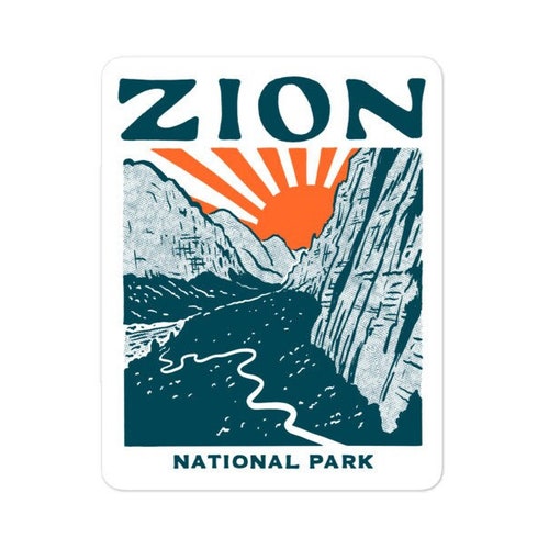 Angels Landing Zion National Park Sticker Utah State - Etsy