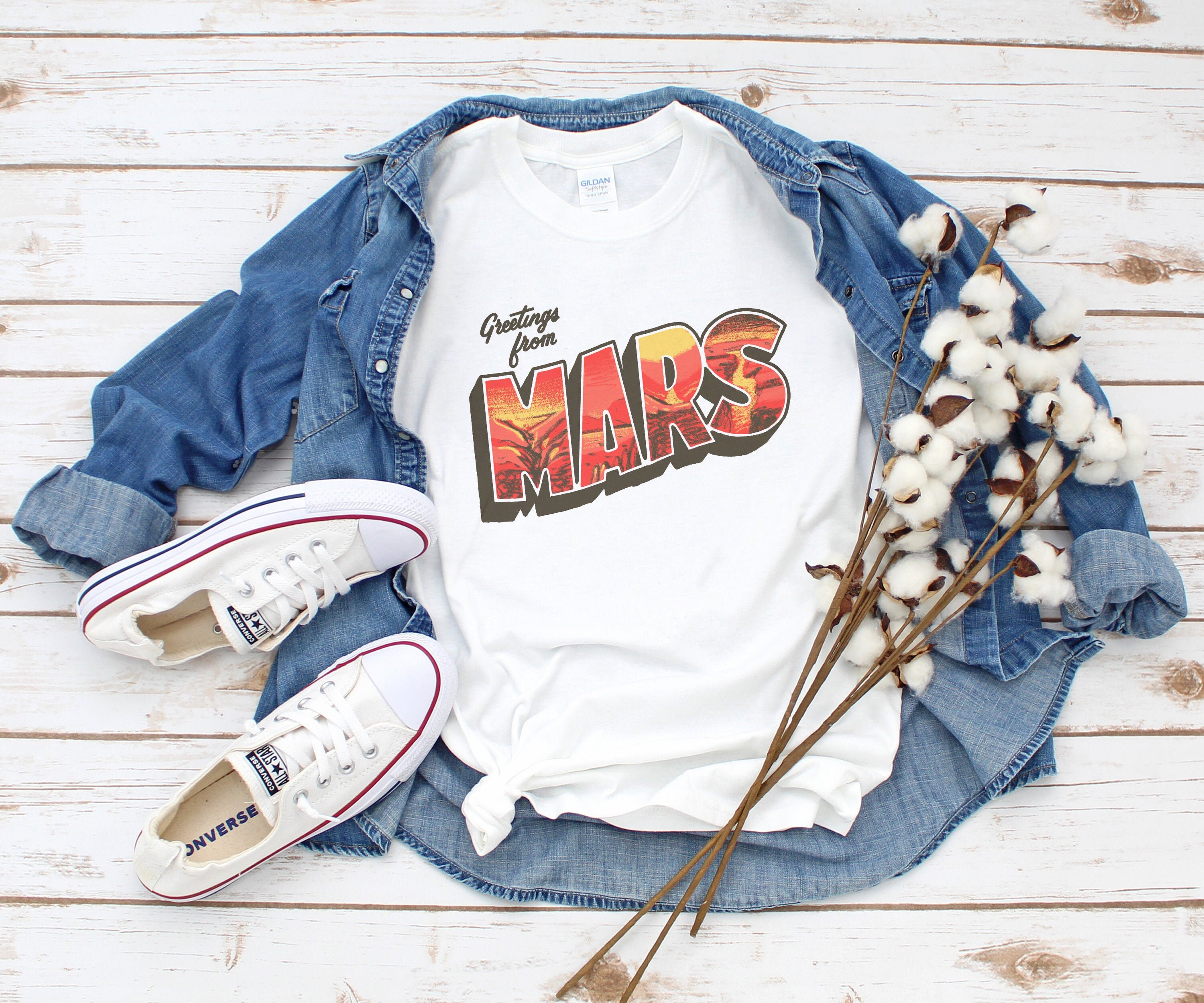 Greetings From Mars Vintage Space Travel Martian Unisex T-shirt - Etsy