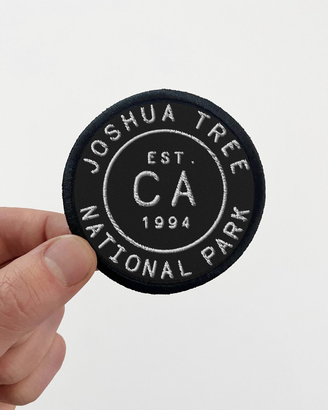 Joshua Tree Patch Circle National Park California Black Embroidered ...