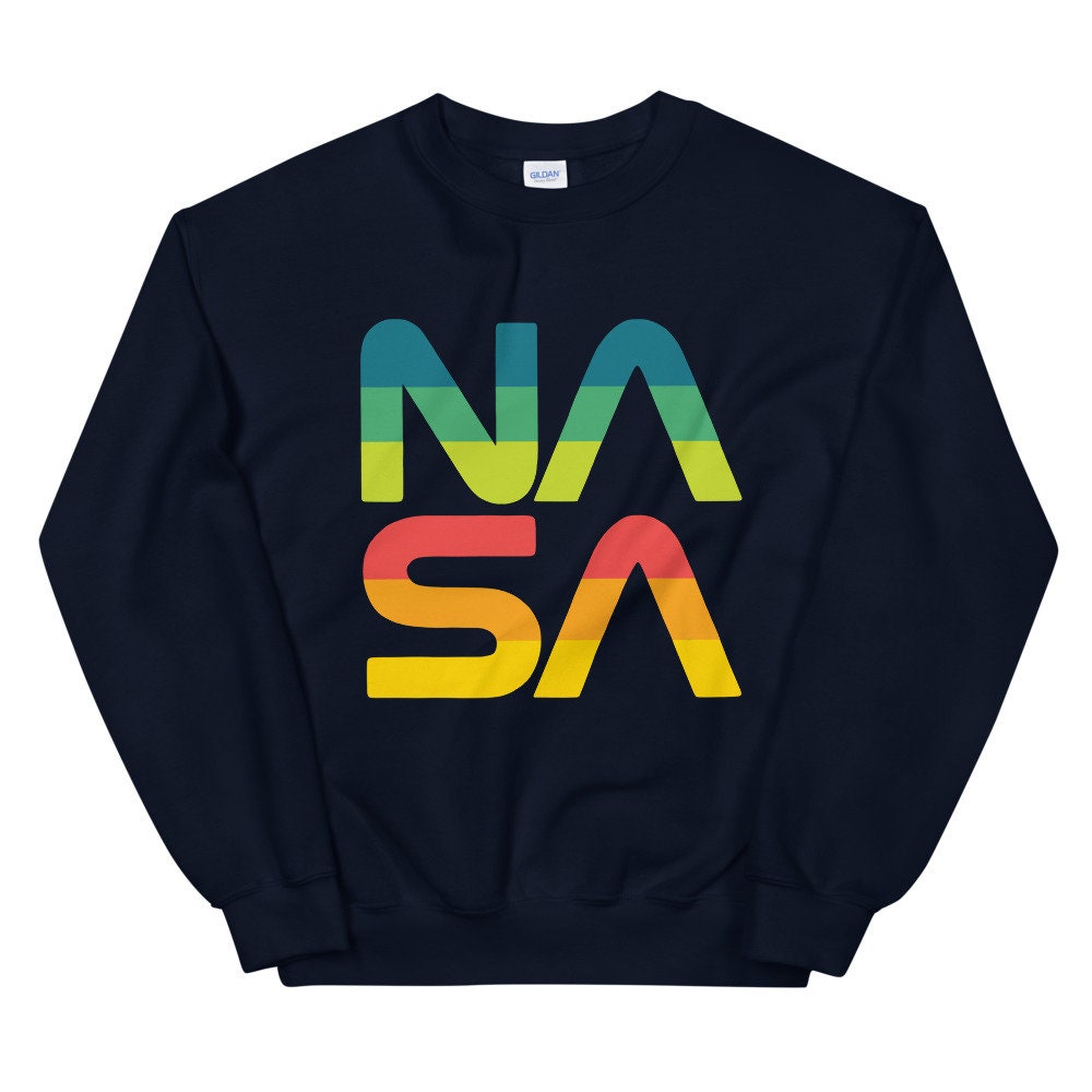 Retro NASA Crewneck Navy Blue Unisex Sweatshirt | Etsy