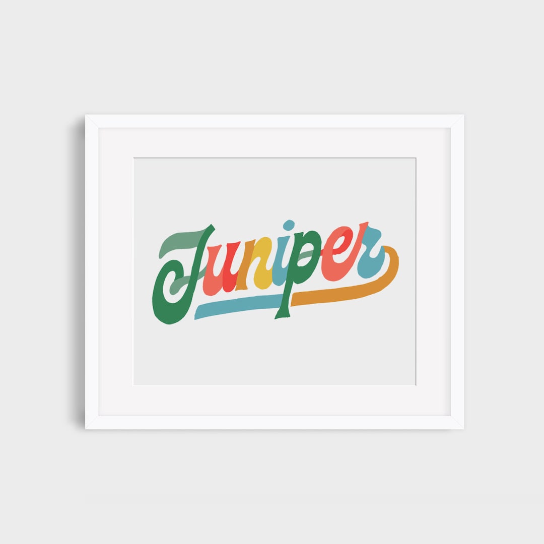 Juniper Lettering Print - Etsy