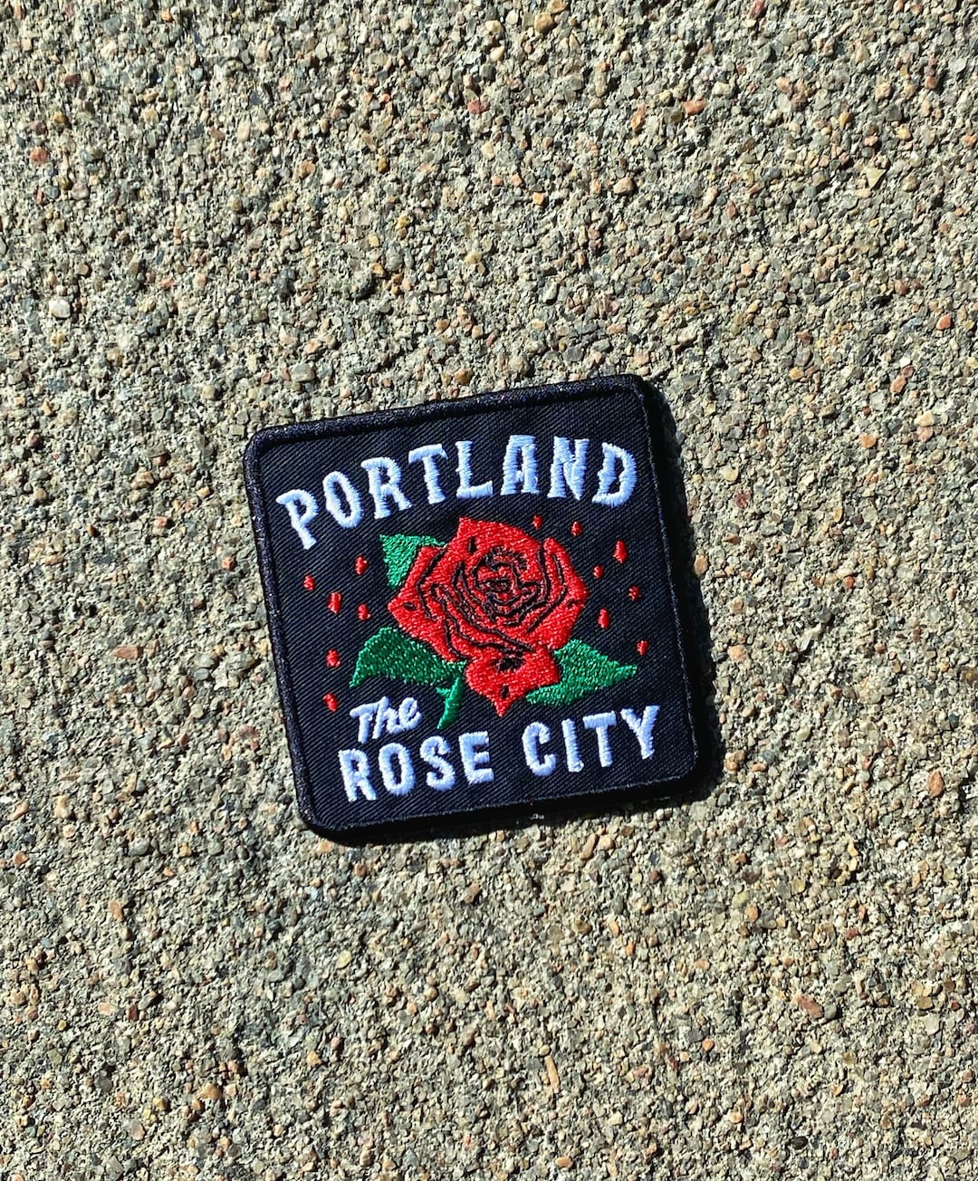 Portland Patch - Rose City Oregon Flower - Embroidered Patch - Etsy