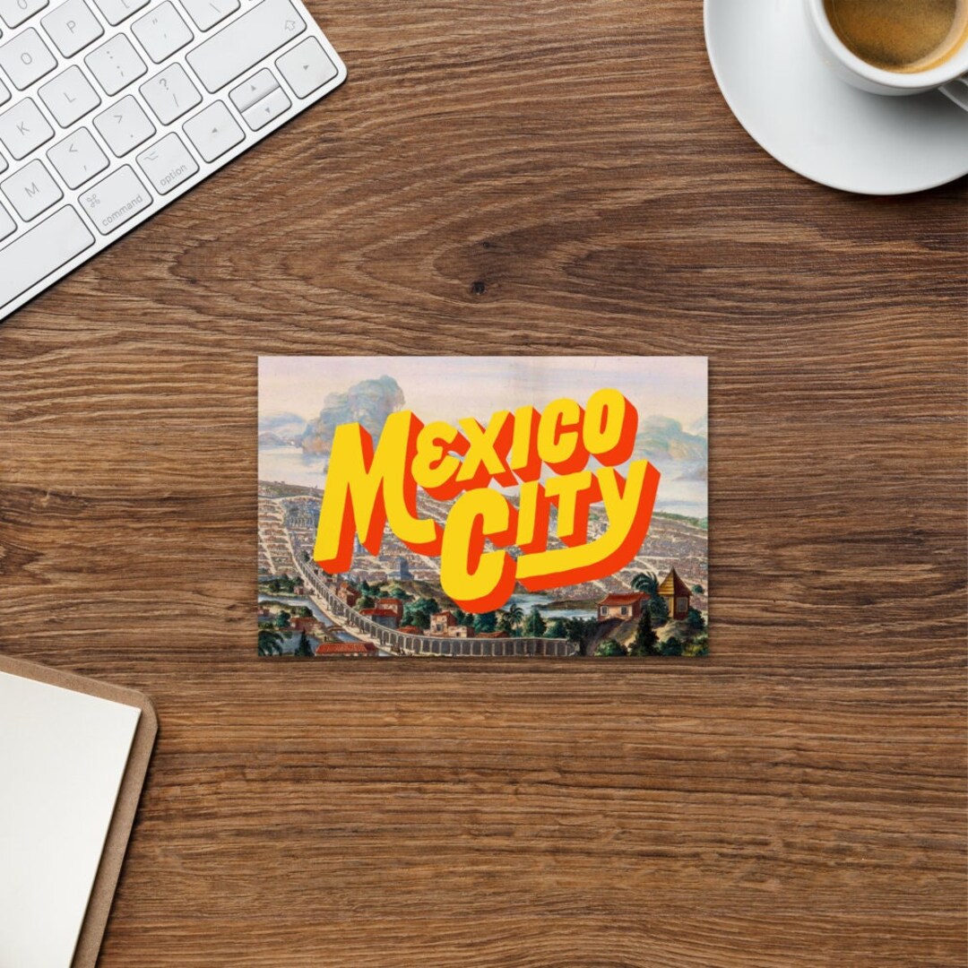 Mexico City Travel Postcard With Vintage-style Lettering - Etsy