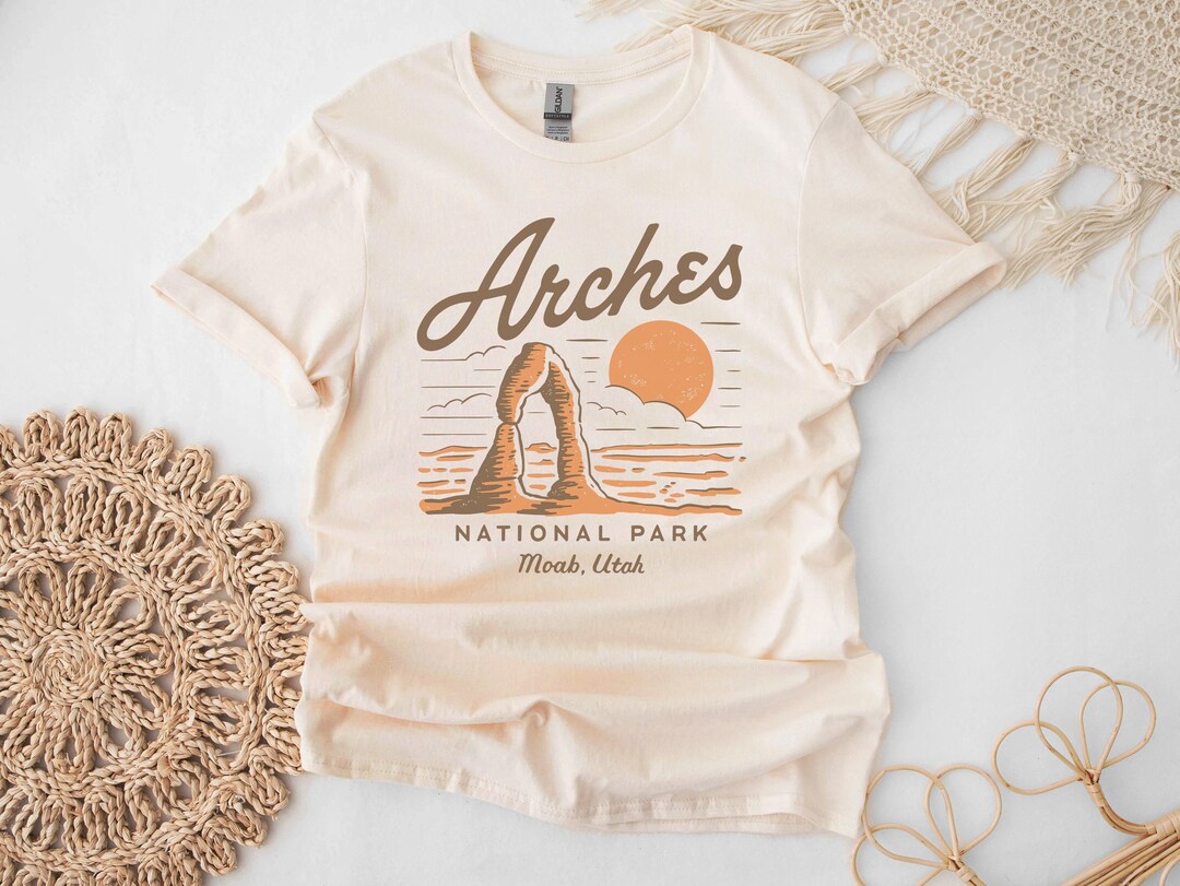 Arches T-shirt National Park Vintage-style Moab Utah Unisex Tee - Etsy