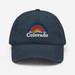Distressed Colorado Mountain Vintage Retro Embroidered Navy Blue Dad ...