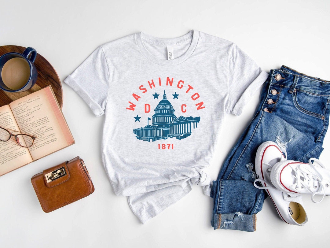 Washington DC T-shirt Vintage Ash Capitol Unisex Tee - Etsy