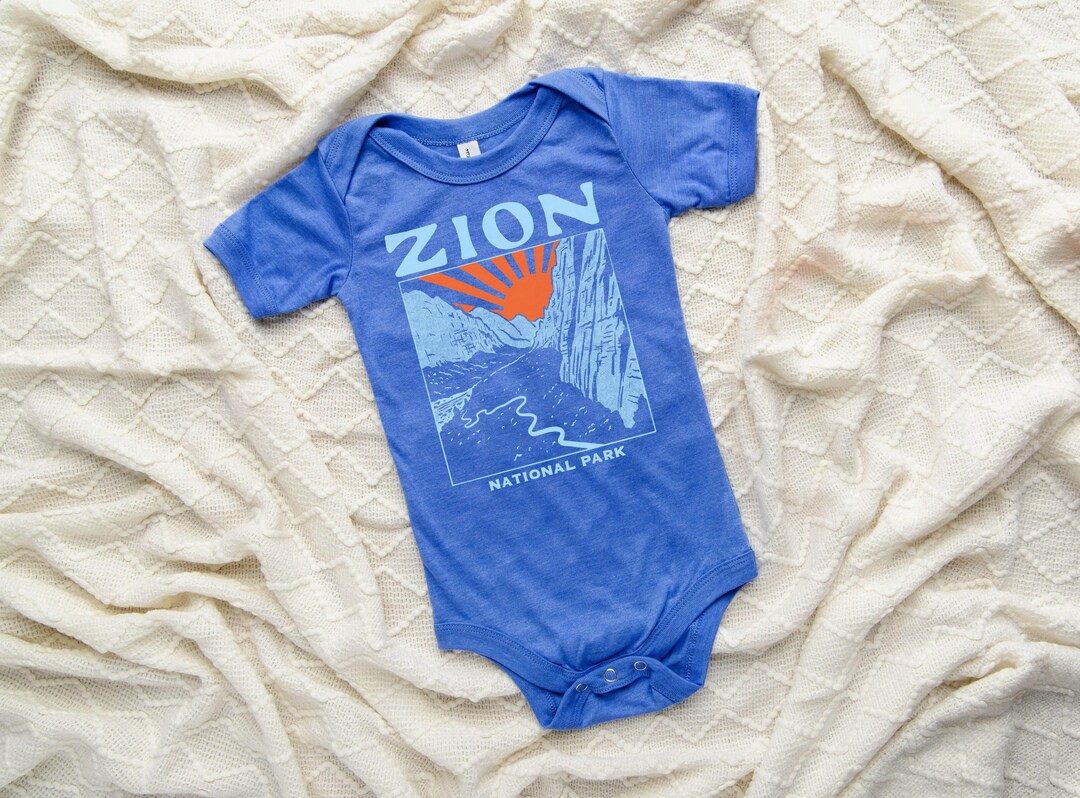 Baby Zion National Park Utah Blue Infant Onesie - Etsy