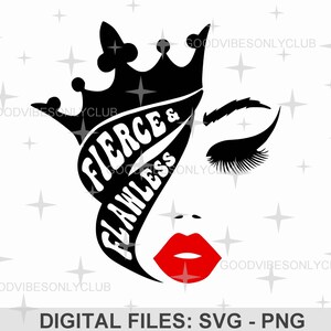 Fierce & Flawless SVG Birthday Queen SVG PNG Sassy Shirt | Etsy