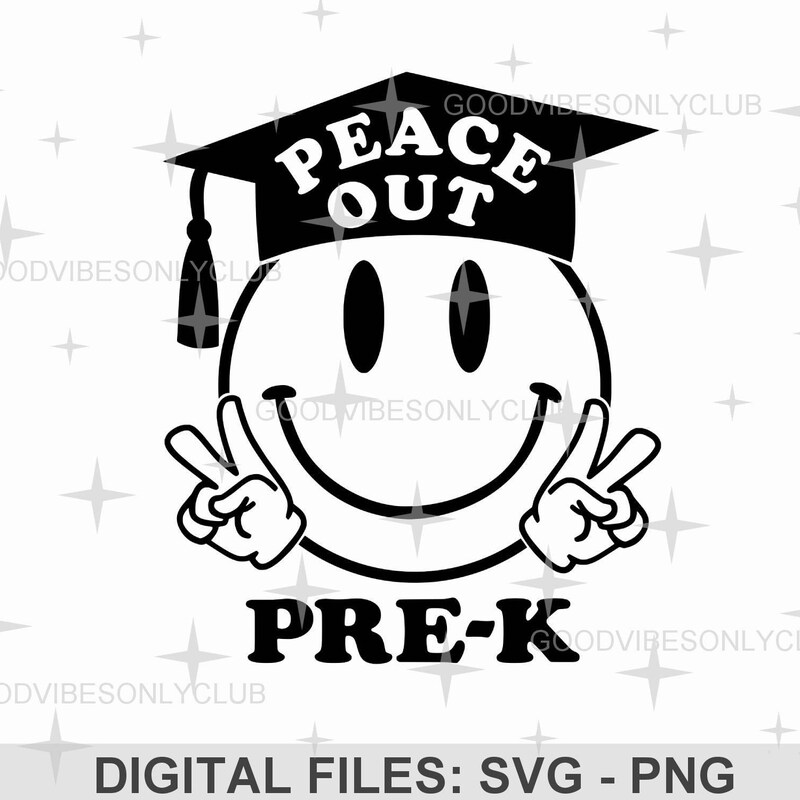 Peace Out Pre K Svg - Etsy