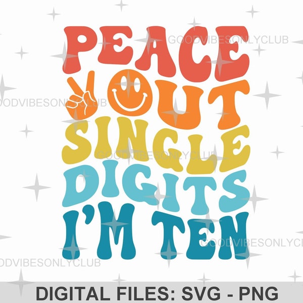Peace Out Single Digits Invitation - Etsy