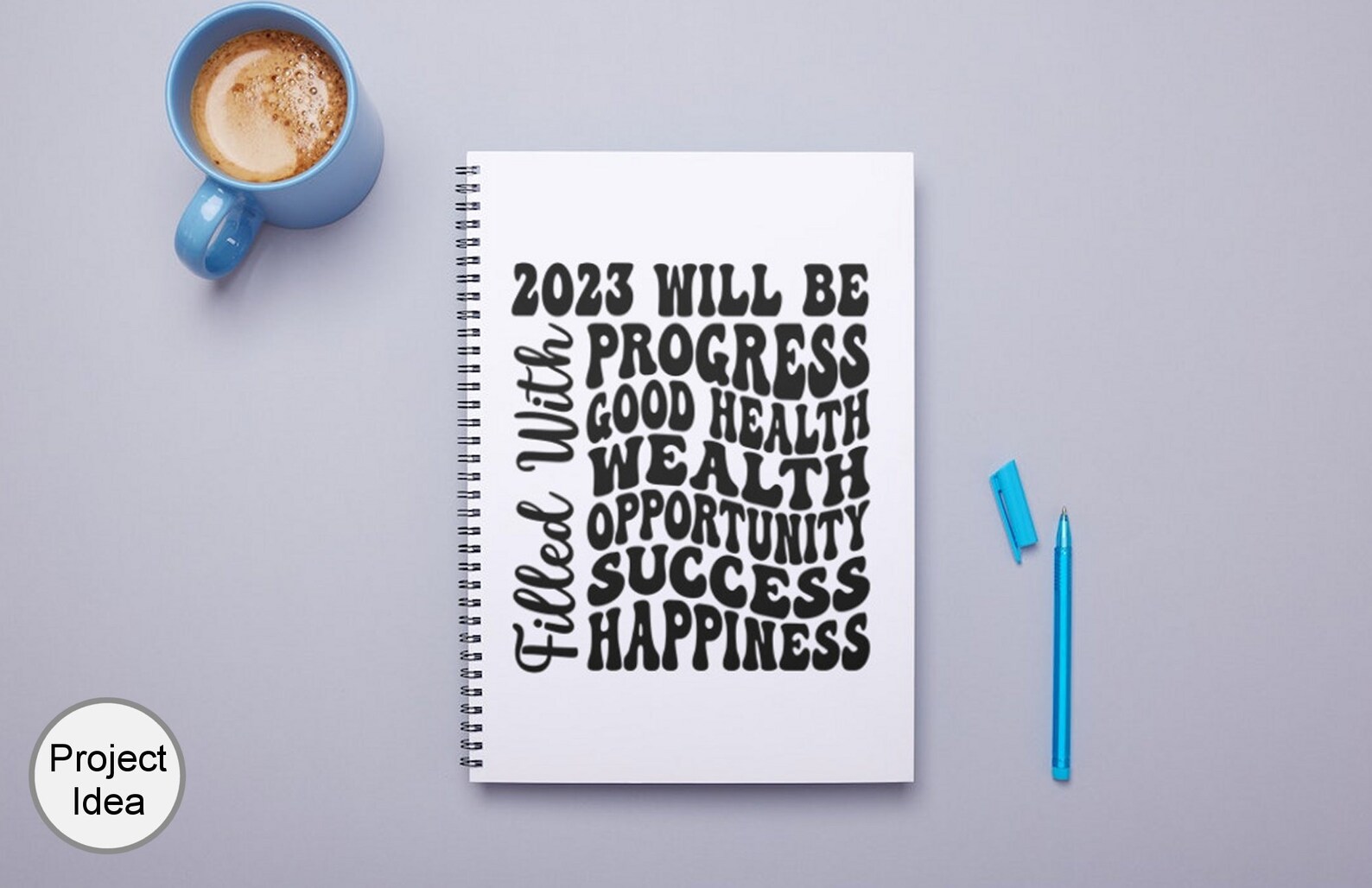 2023 Positive Affirmations SVG PNG Retro Wavy Text New Year - Etsy