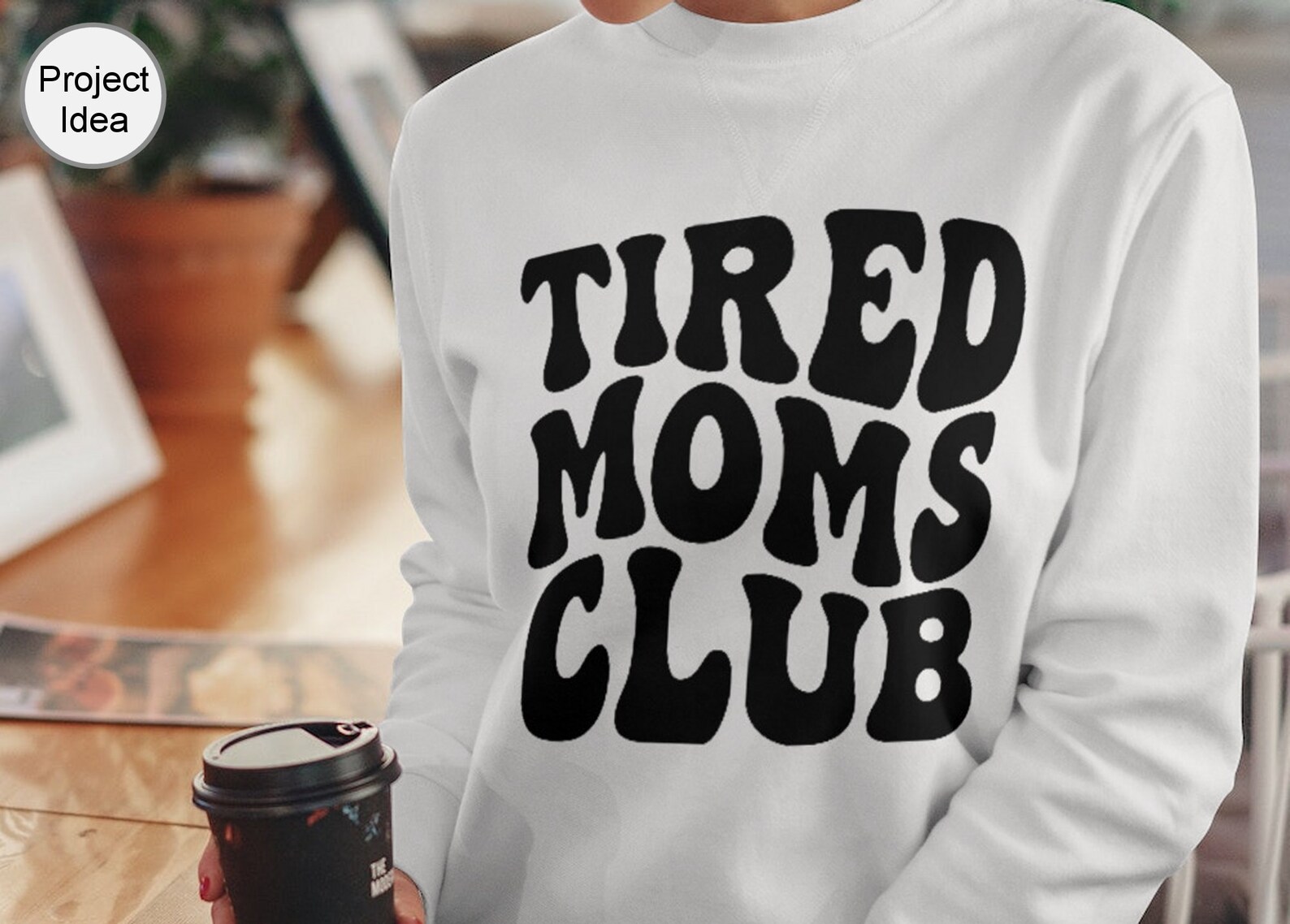 Tired Moms Club SVG Retro Wavy Text SVG Mom Life PNG Funny - Etsy