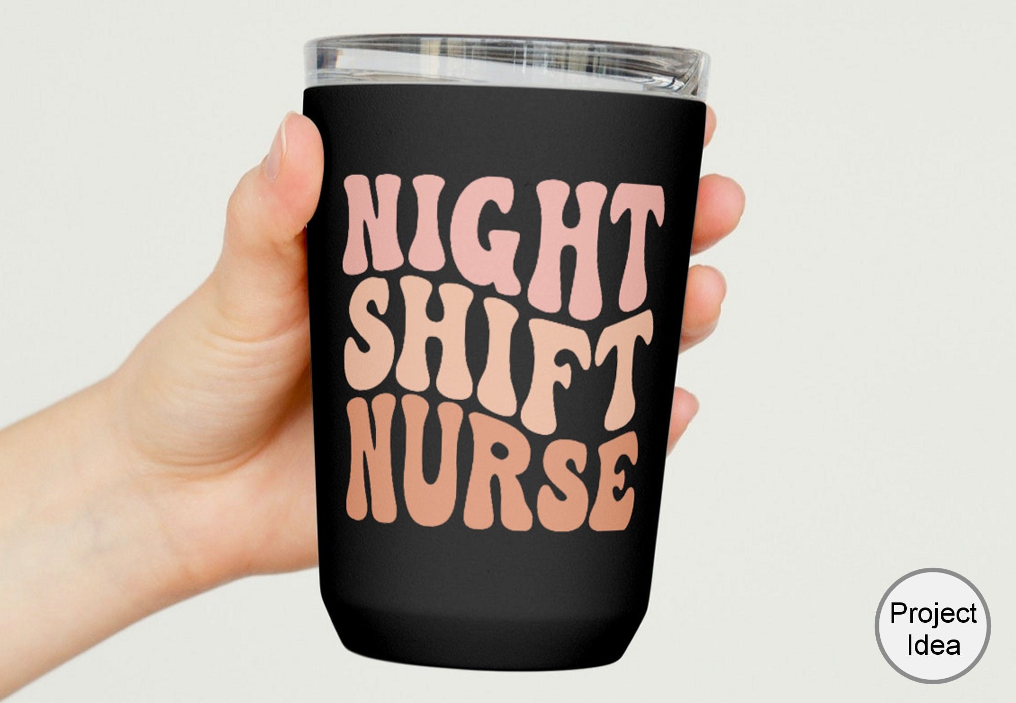 Night Shift Nurse PNG SVG Wavy Text SVG Nurse Appreciation - Etsy