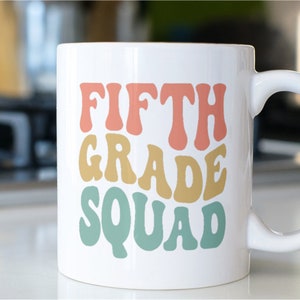 Fifth Grade Squad SVG, Retro Wavy Text, Teacher Shirt, Back to School ...