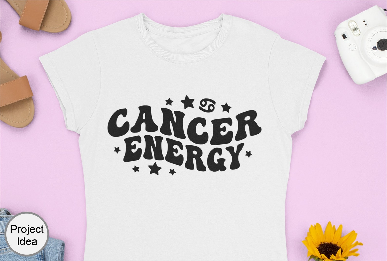 Cancer Energy SVG PNG Zodiac Star Sign Retro Wavy Text SVG | Etsy