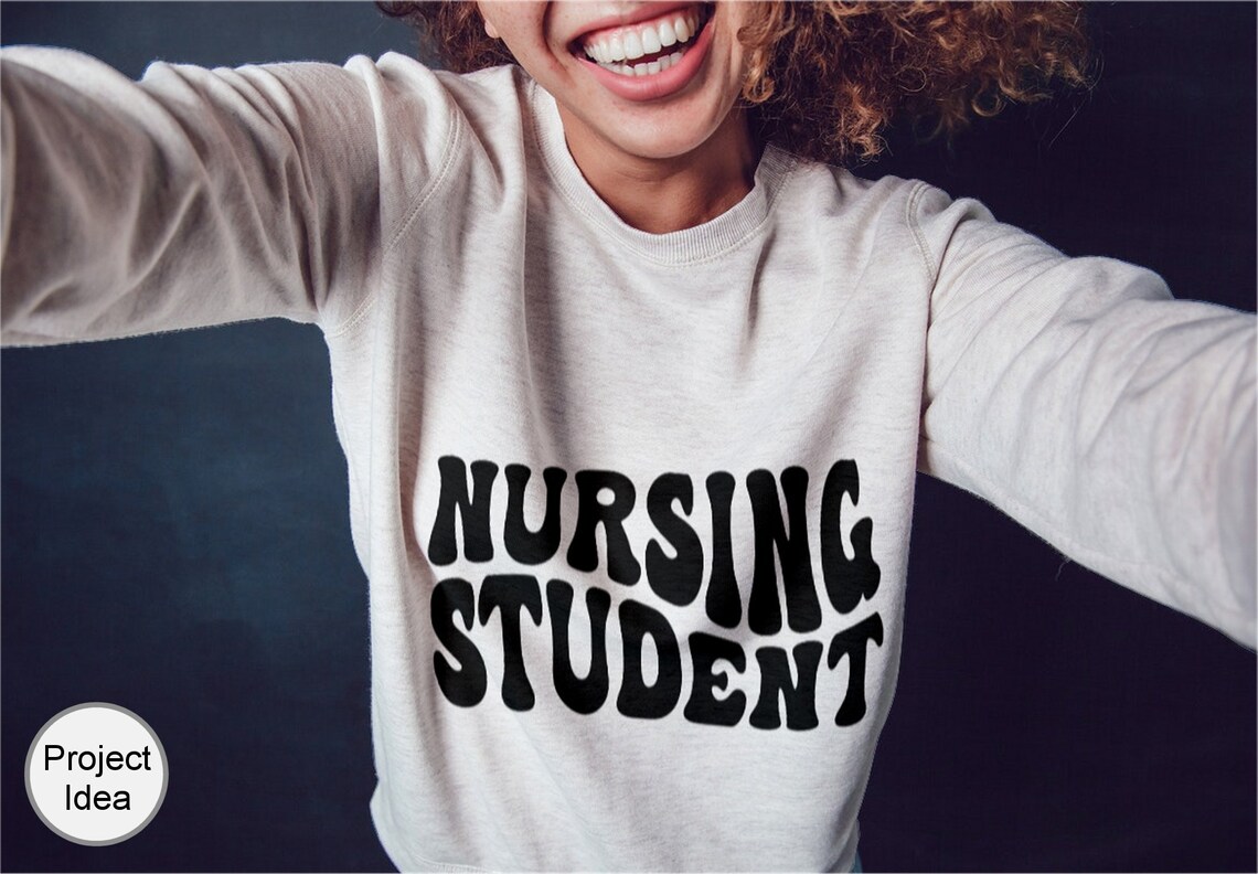 Student Nurse SVG Groovy Wavy Text SVG PNG Nurse - Etsy