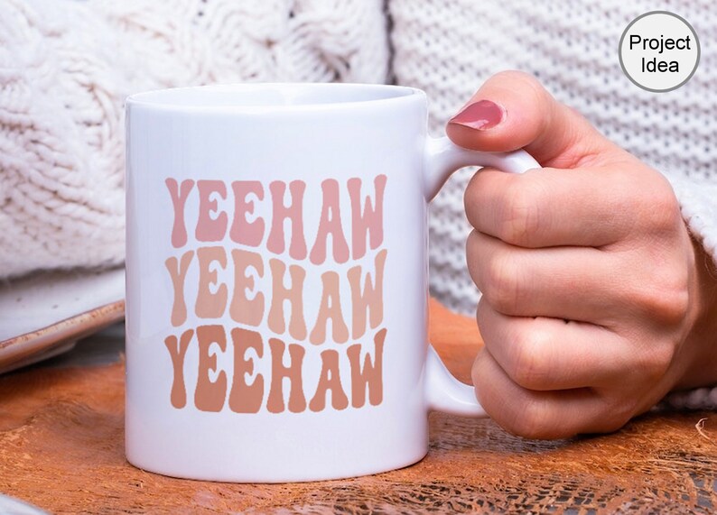 Yeehaw SVG PNG Boho Trendy Stacked Text SVG Cowgirl Retro - Etsy