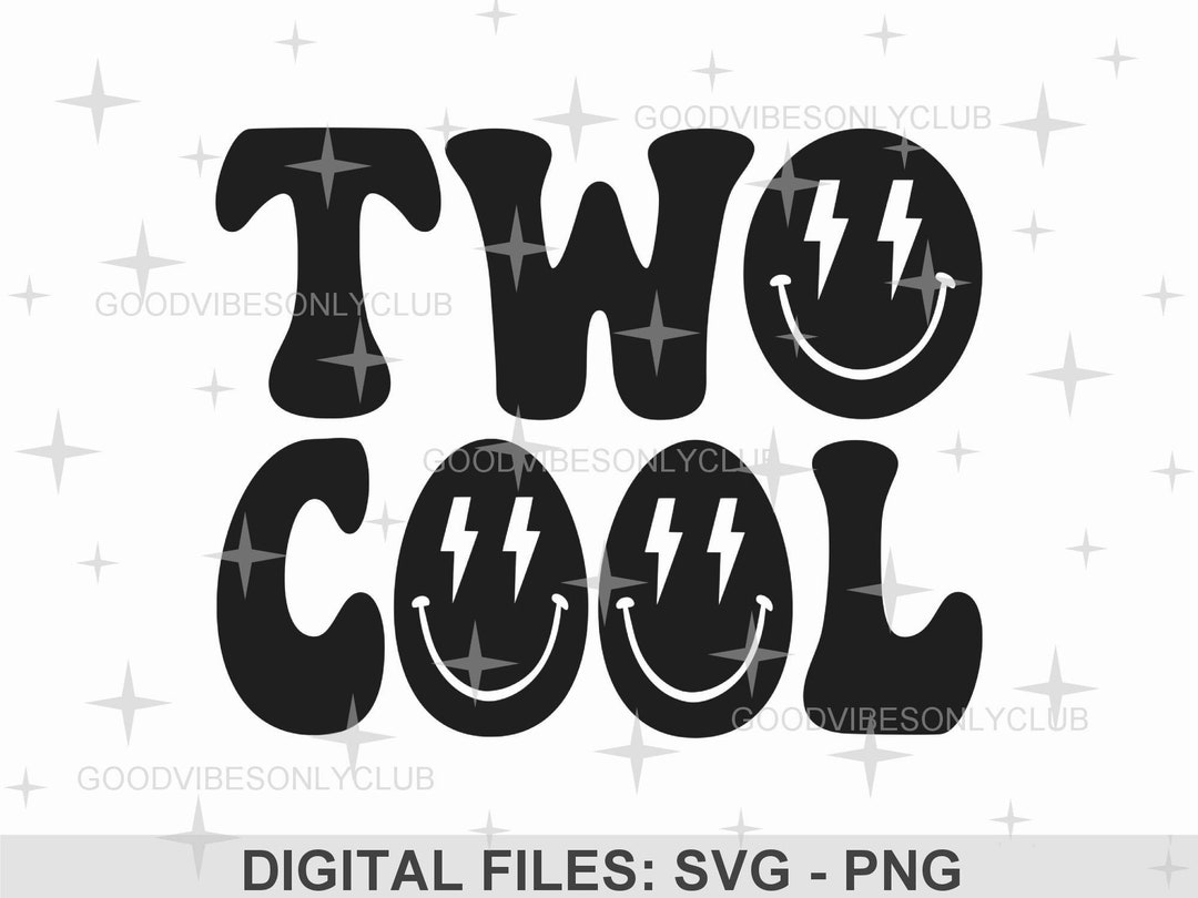 Two Cool SVG PNG, 2nd Birthday Toddler Shirt SVG, Second Birthday ...