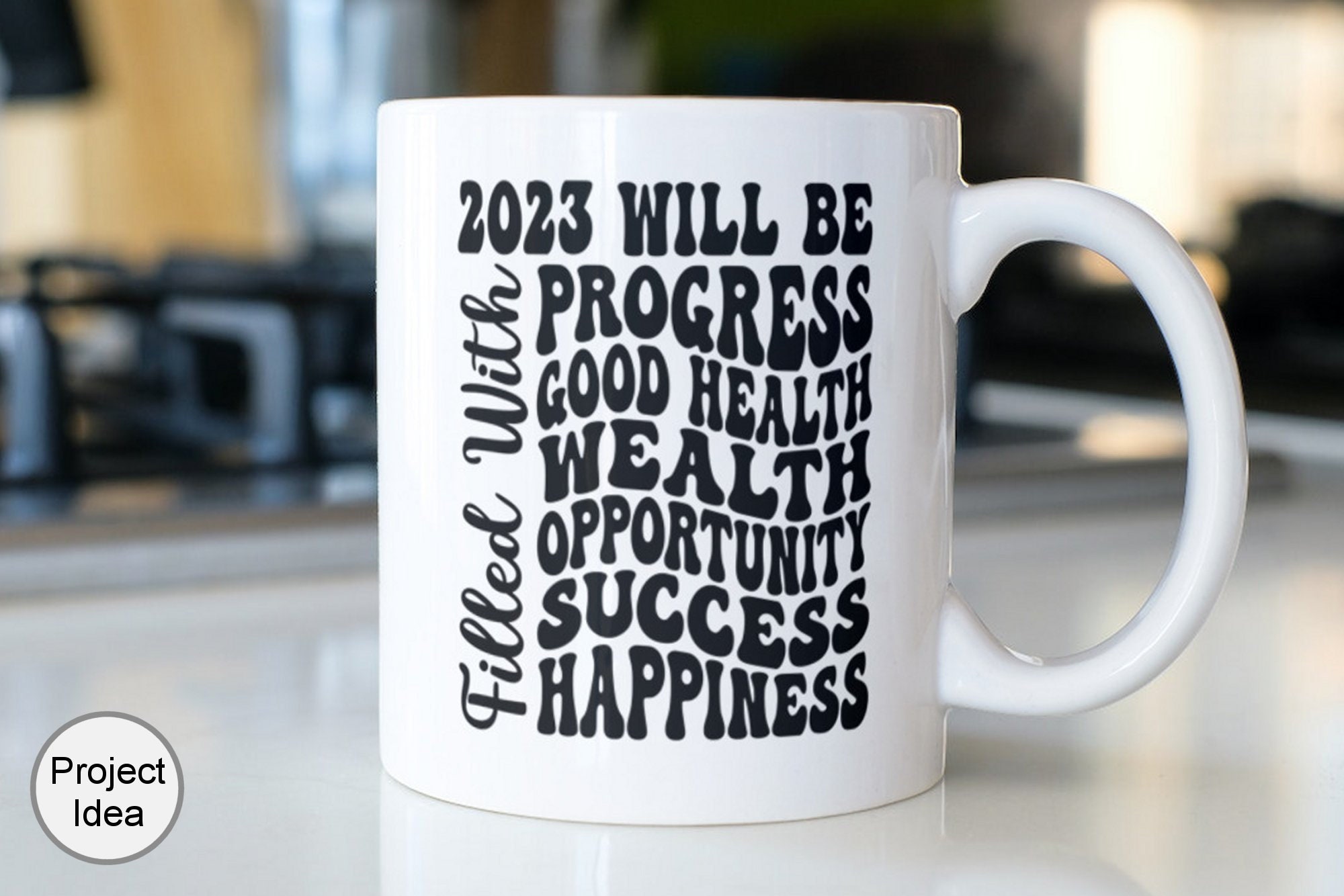 2023 Positive Affirmations SVG PNG Retro Wavy Text New Year - Etsy