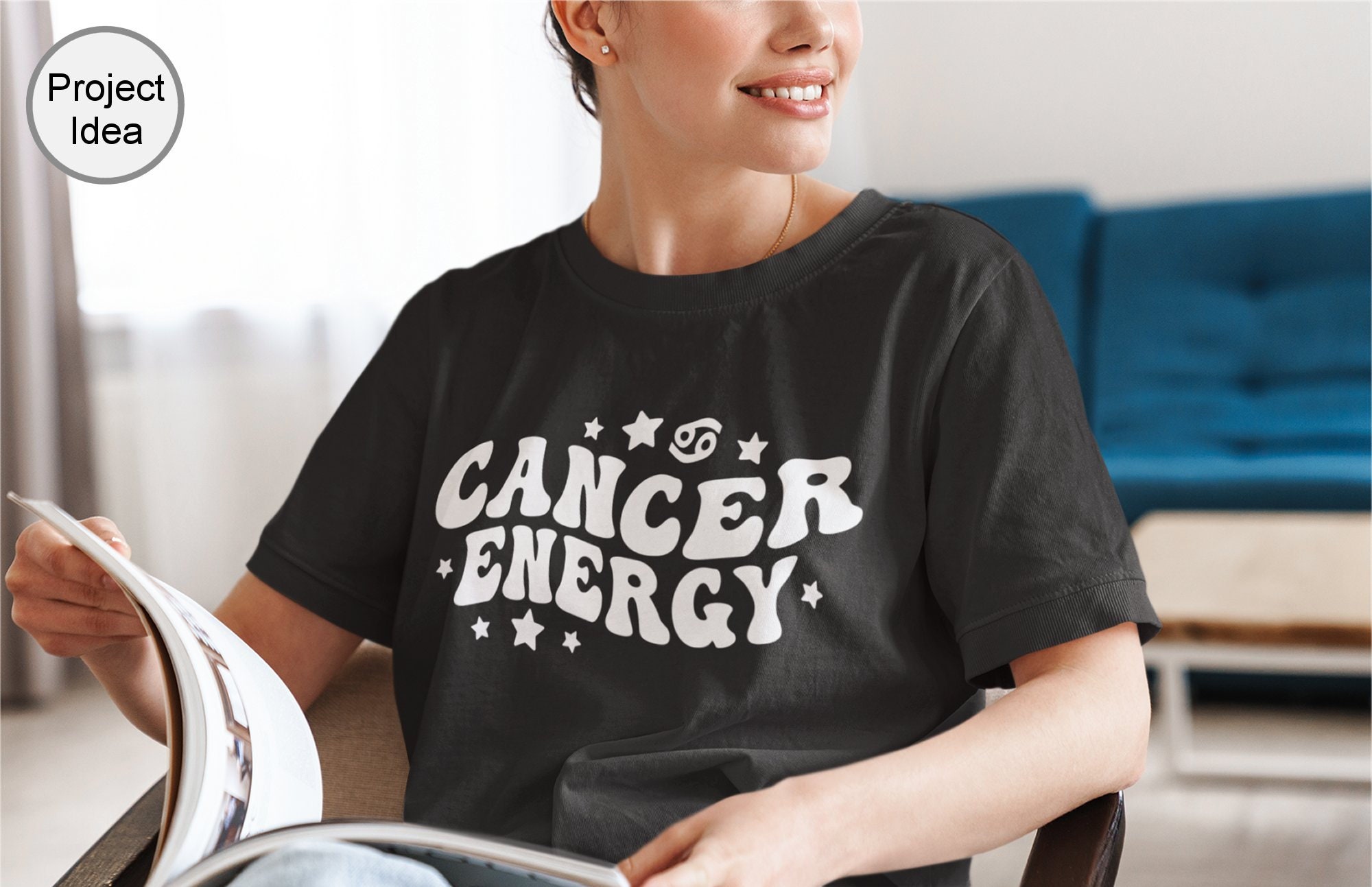Cancer Energy SVG PNG Zodiac Star Sign Retro Wavy Text SVG - Etsy
