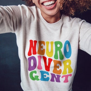 Neurodiversity PNG SVG, Retro Autism SVG, Neurodivergent, Awareness, Groovy Wavy Text ...
