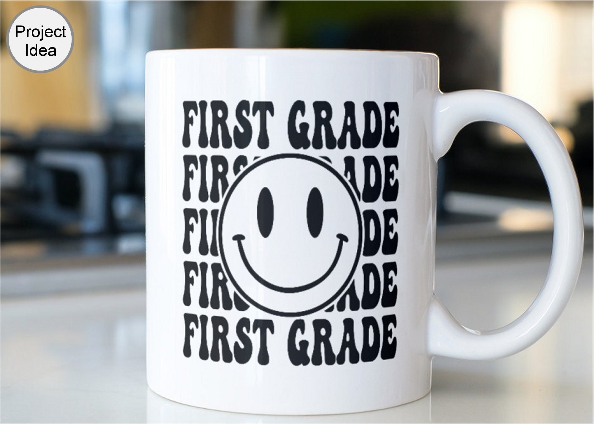 First Grade Happy Face SVG Teacher Shirt SVG Back to School - Etsy