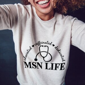 MSN Life SVG PNG, Master of Science Shirt, Sublimation Design, Nurse ...