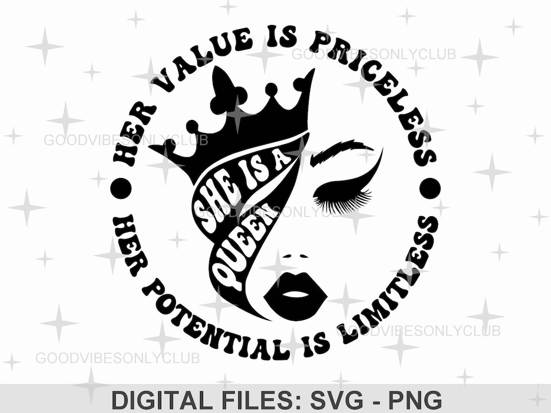 She is A Queen SVG, Inspirational SVG PNG, Black Queen Shirt, Strong ...