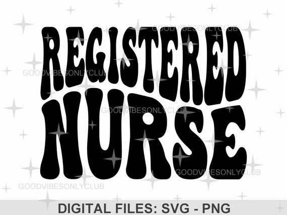 Registered Nurse SVG Retro Wavy Text SVG Nurse Appreciation - Etsy