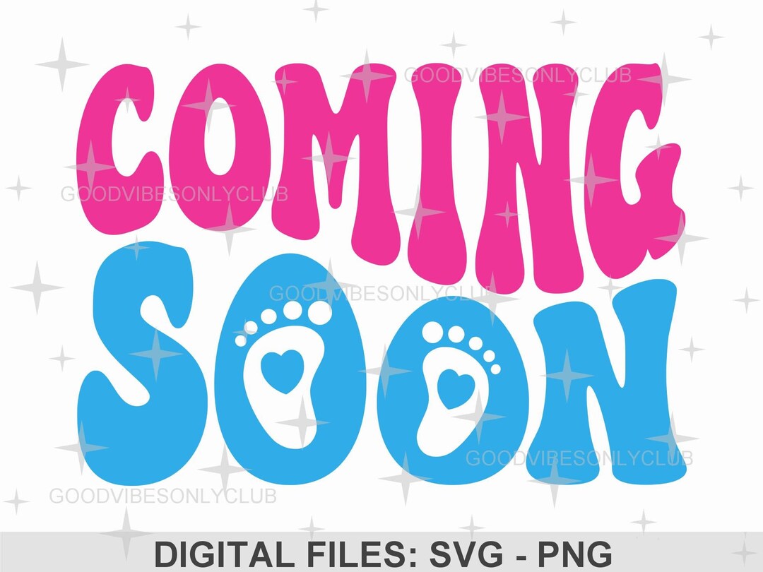 Baby Coming Soon SVG Retro Wavy Text PNG Groovy Shirt SVG - Etsy UK