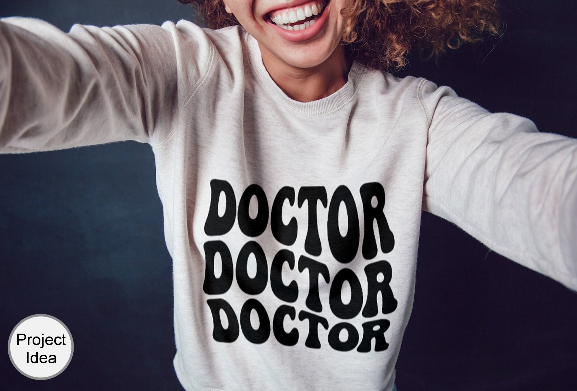 Doctor SVG Retro Wavy Stacked Text SVG Doctor Appreciation - Etsy