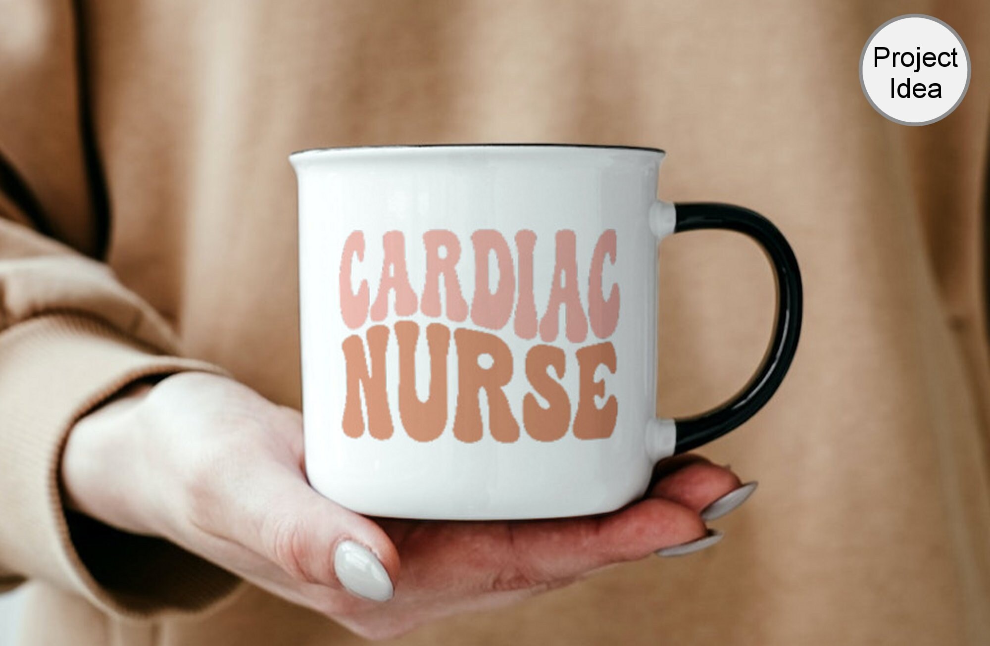 Cardiac Nurse SVG Wavy Stacked Text SVG Nurse Appreciation - Etsy