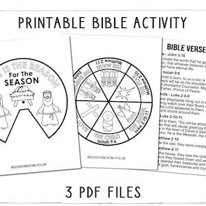 Jesus is the Reason, Christmas Coloring Wheel, Bible Activity for Kids ...
