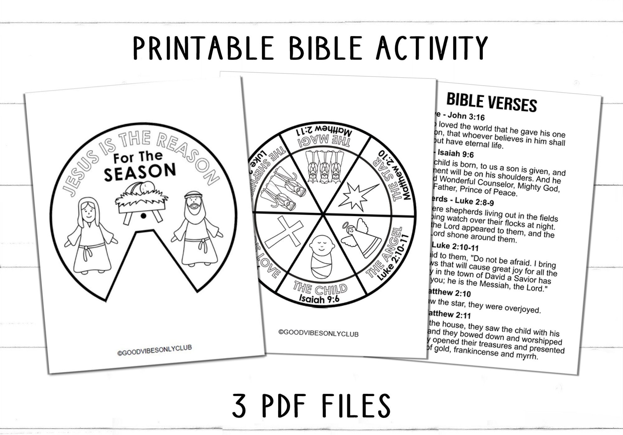 Jesus is the Reason, Christmas Coloring Wheel, Bible Activity for Kids ...