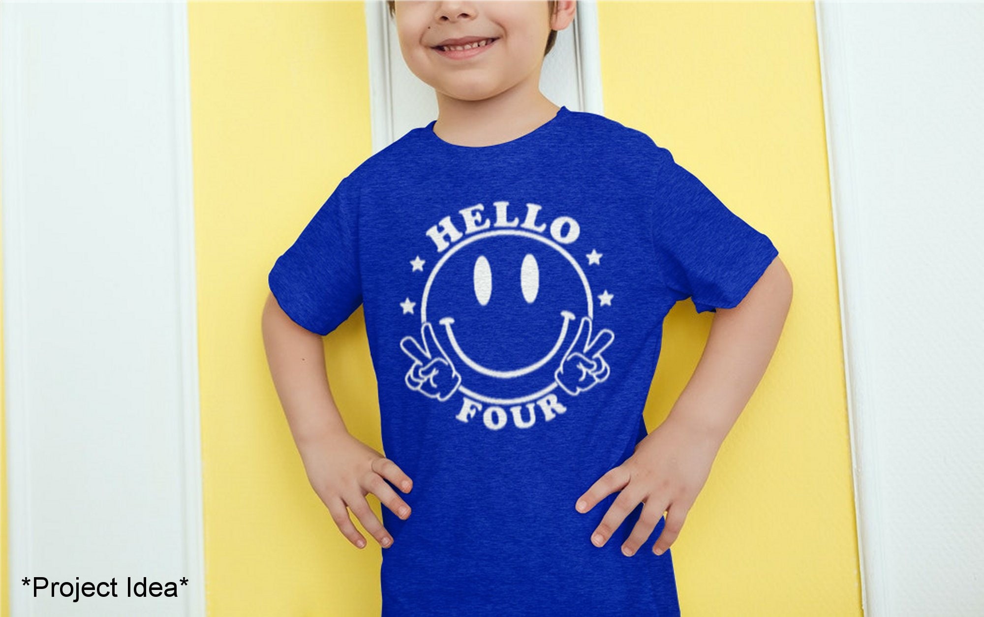 Hello Four SVG 4th Birthday SVG PNG Birthday Girl Birthday - Etsy