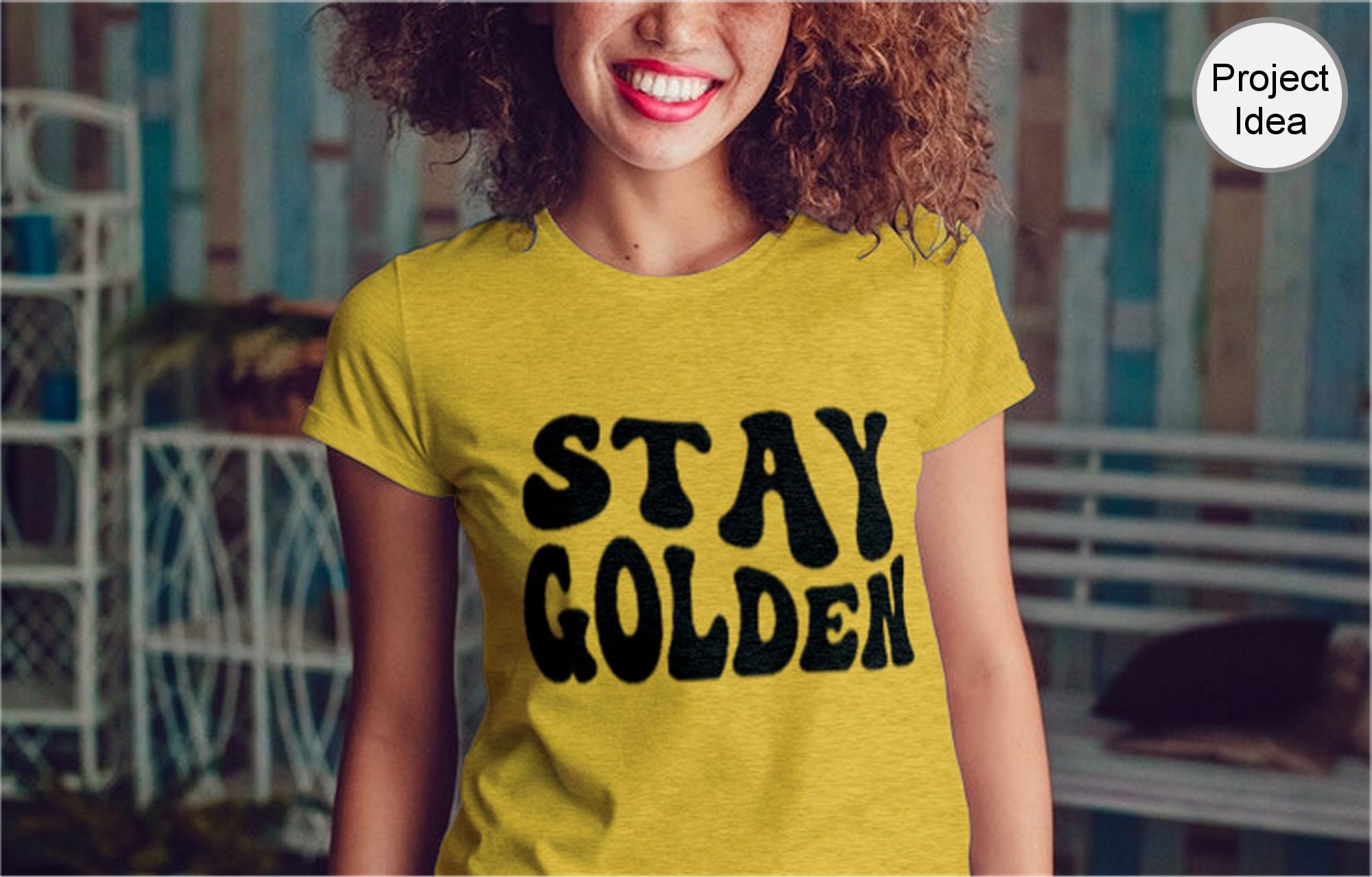 Stay Golden SVG PNG, Retro Wavy Text SVG, Inspirational Quote ...