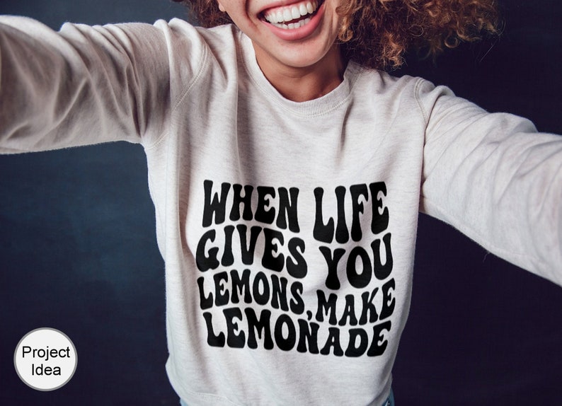 When Life Gives You Lemons Quote SVG PNG Retro Wavy Text - Etsy