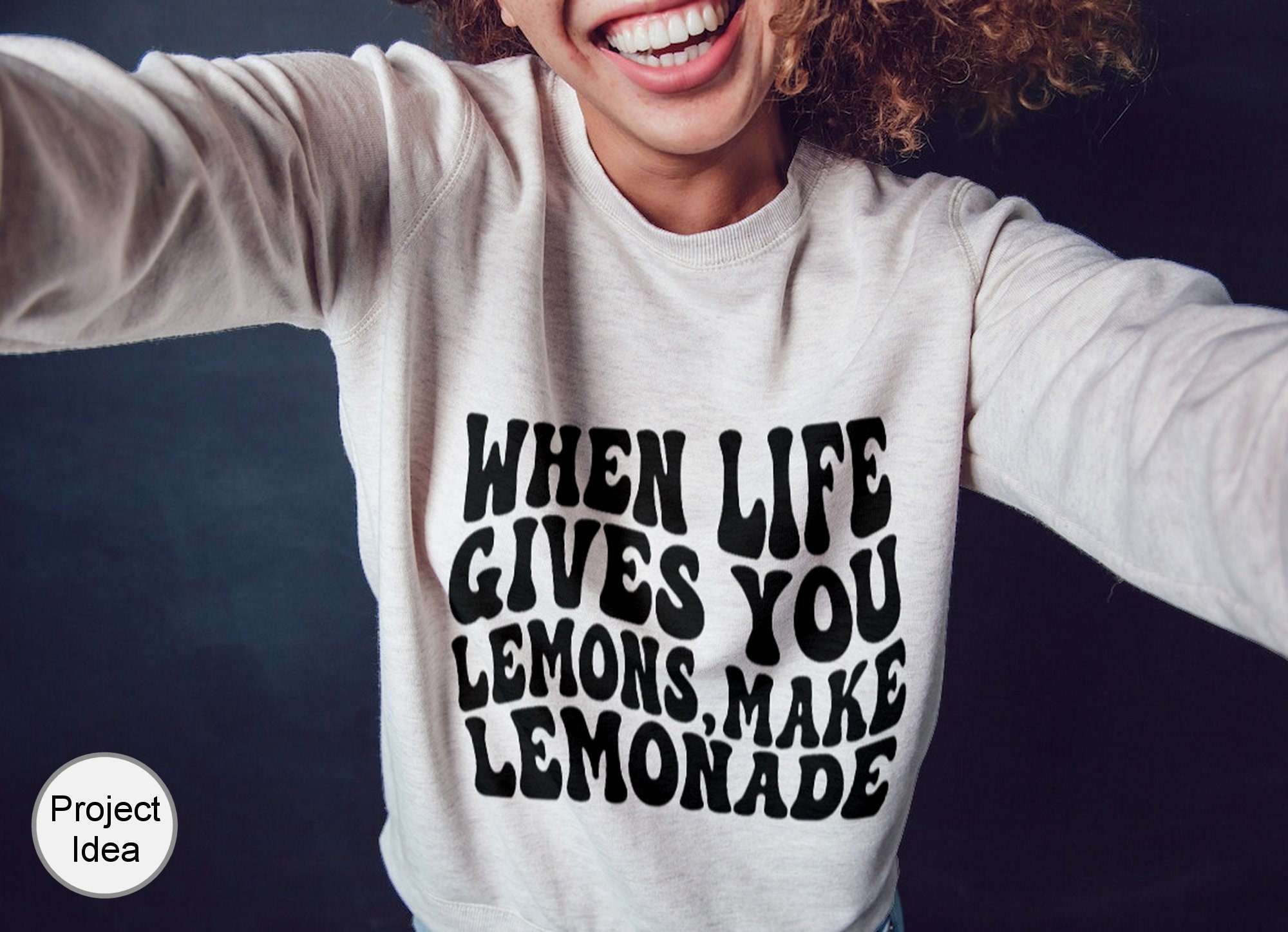 When Life Gives You Lemons Quote SVG PNG Retro Wavy Text - Etsy