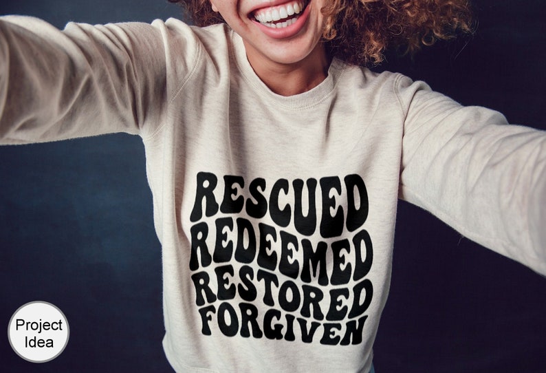 Rescued Redeemed Restored Forgiven SVG Religious Quote - Etsy