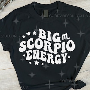 Big Scorpio Energy SVG PNG, Zodiac Sign, Retro Wavy Text SVG, Birthday ...